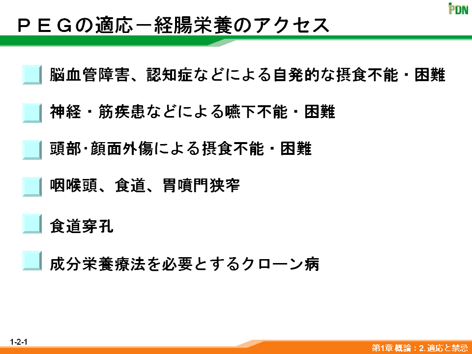 適応症例栄養補給の投与経路（ASPENのガイドラインより）｜NPO法人PDN